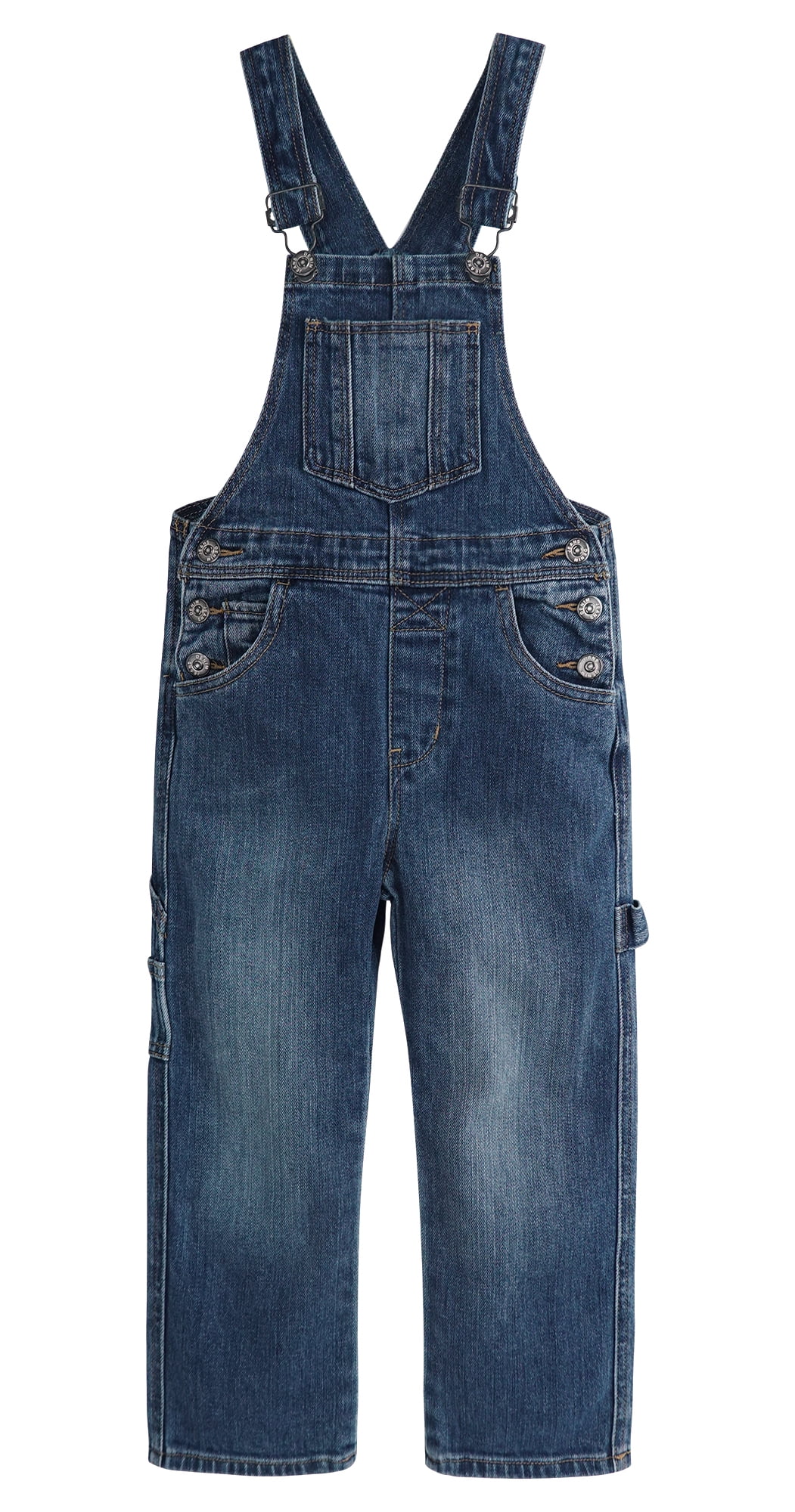KIDSCOOL SPACE Kids' Denim Bib Overalls,Little Big Kids 3 Buttons Both ...