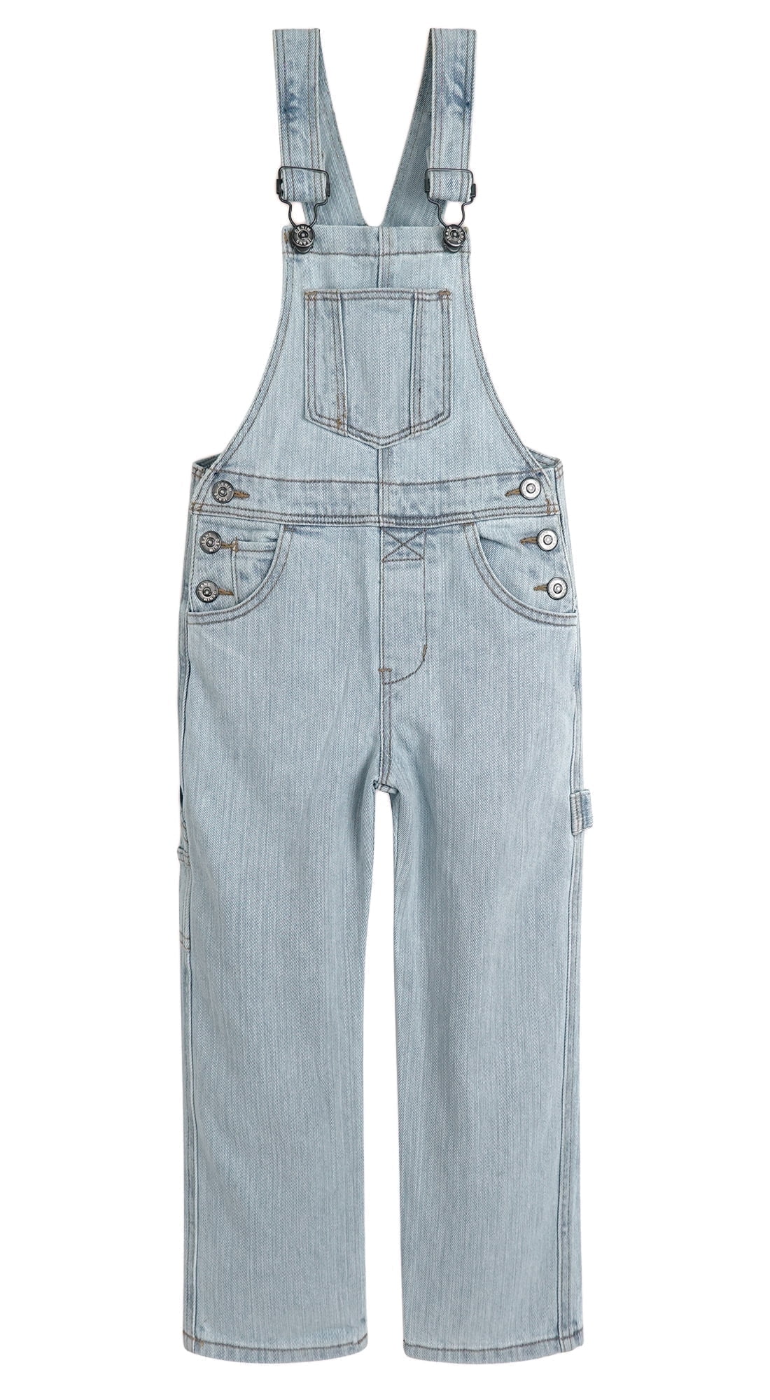 KIDSCOOL SPACE Kids' Denim Bib Overalls,Little Big Kids 3 Buttons Both ...
