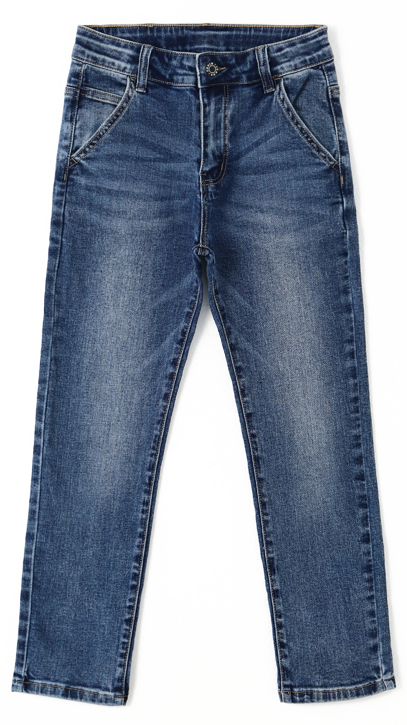 KIDSCOOL SPACE Little Boys Jeans,Elastic Band Inside Simple Design ...