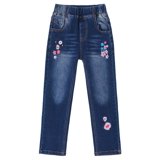 KIDSCOOL SPACE Little Girl Daily Embroidered Denim Pants,12-13 Years ...