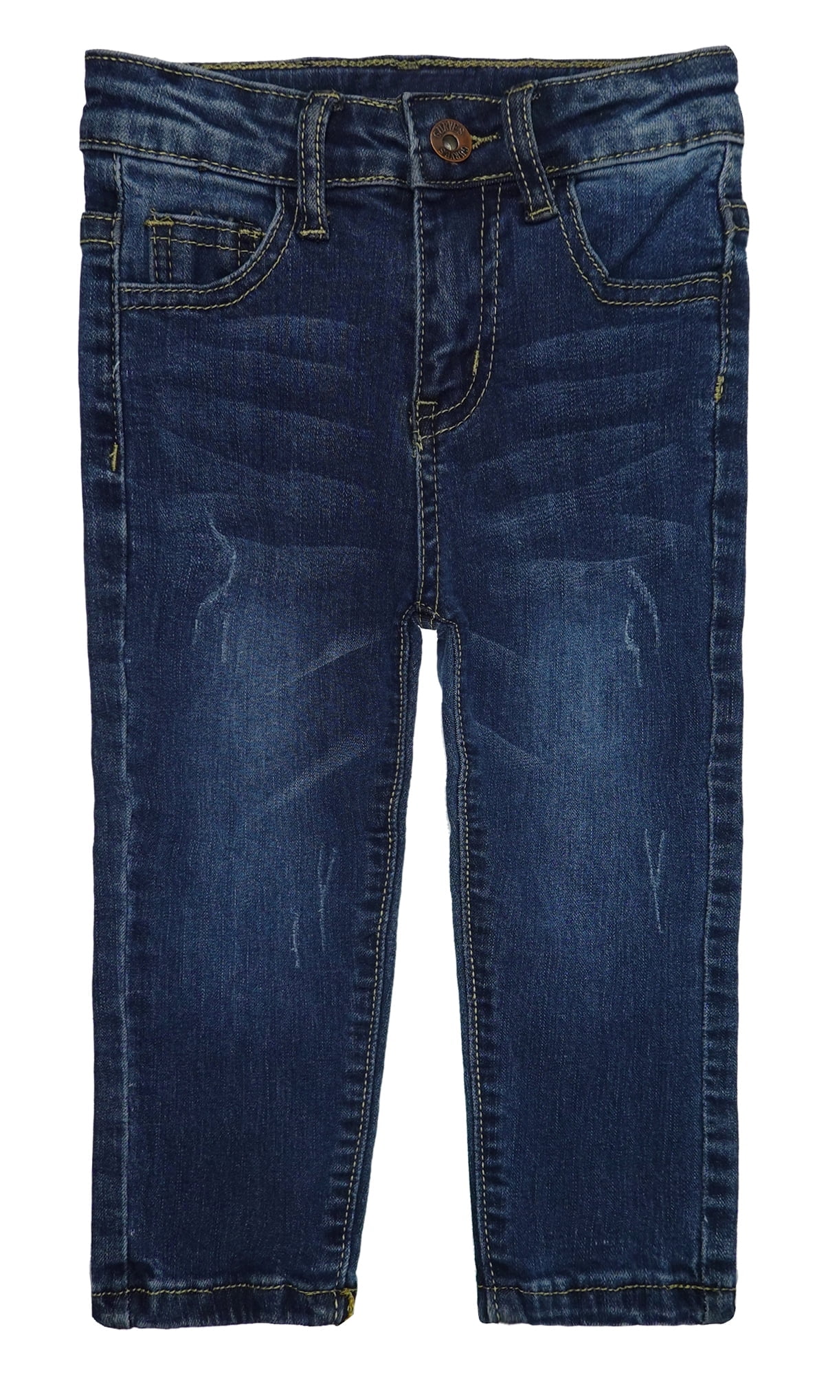 KIDSCOOL SPACE Little Girls Boys Jeans,Elastic Band Inside Ripped ...
