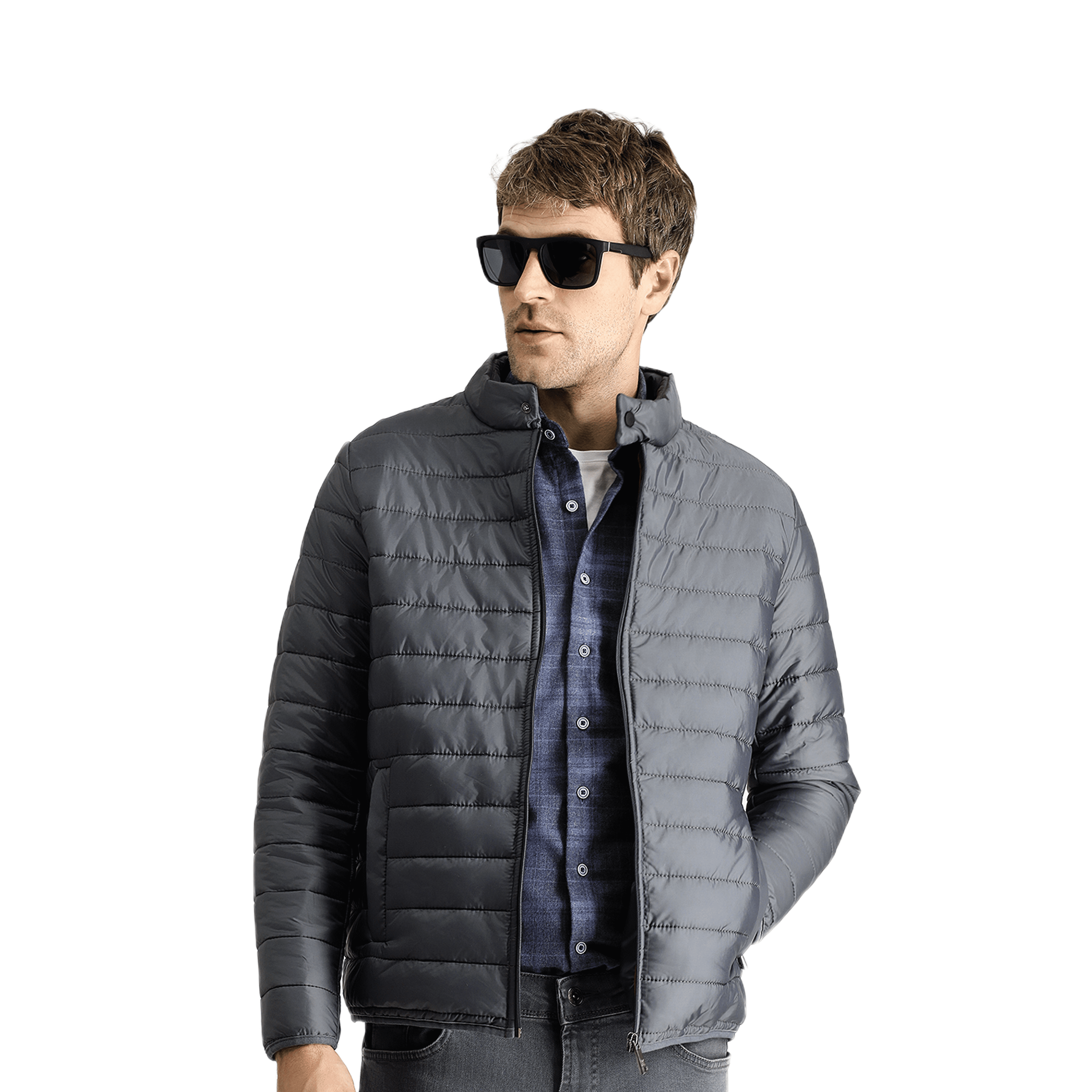 KIGILI Classic Men Coat, Regular Fit Stand Up Collar, 48 to 112 | 62 ...