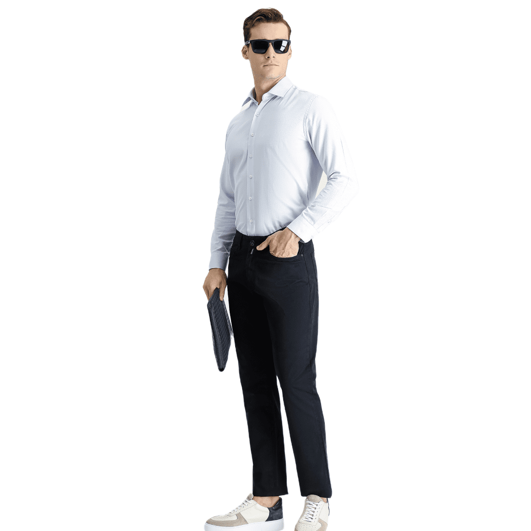 KIGILI Suit Pants Men Slim Fit, Sports Pants for Golf, Hiking, Pant for Business Man 100% ...