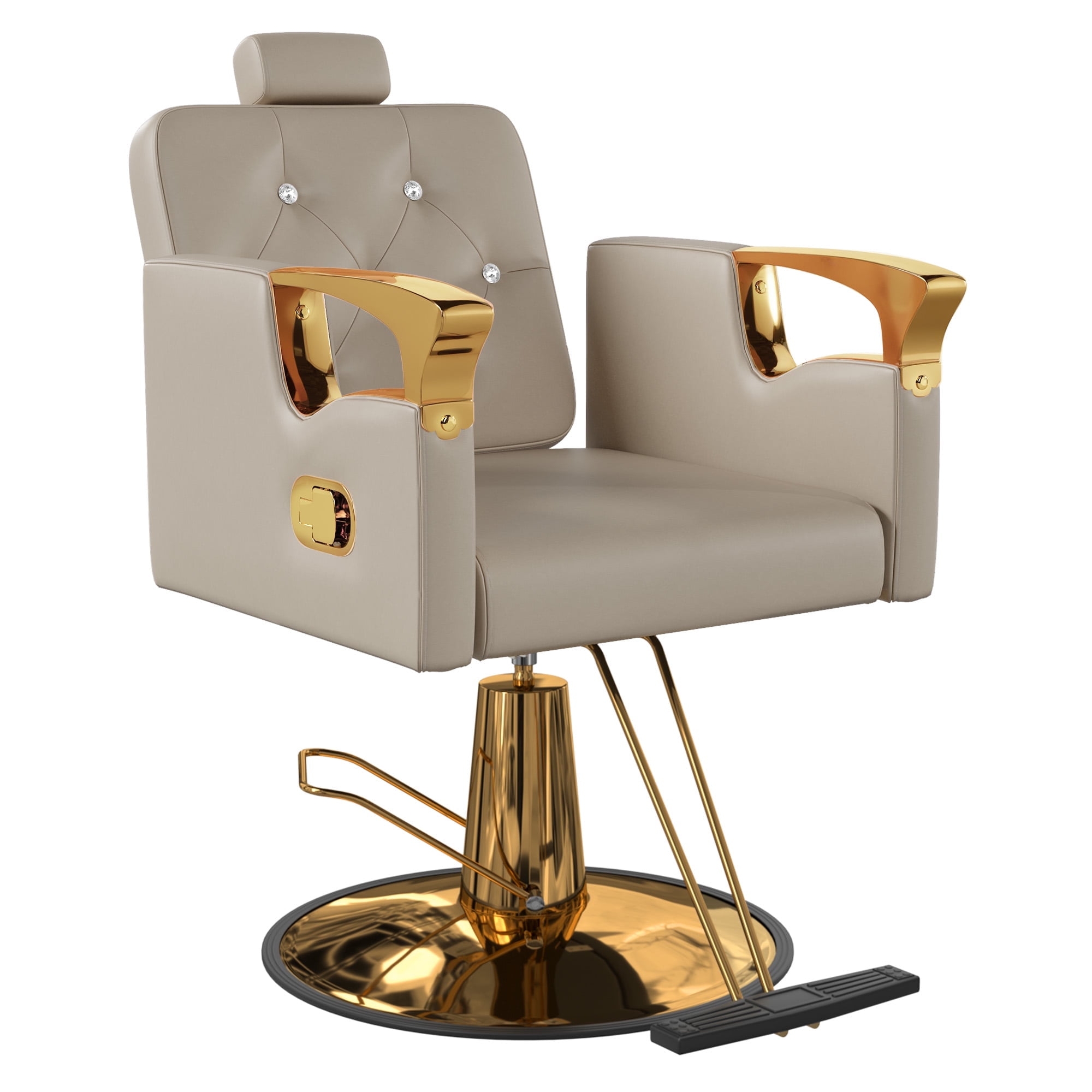 KIGOTY 360° Swivel Barber Chair, Reclining Salon Chair for Barbershop ...