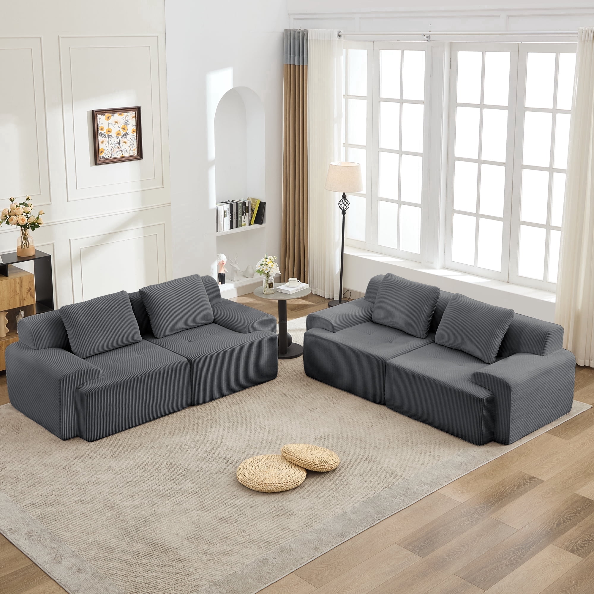 KIGOTY Modular Sectional Sofa，Modular Cloud Couch Sofa with Deep Seat ...