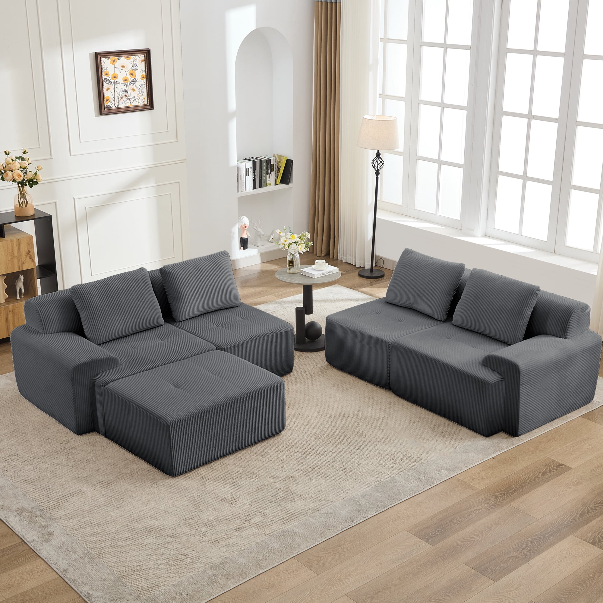 KIGOTY Modular Sectional Sofa，Modular Cloud Couch Sofa with Deep Seat ...