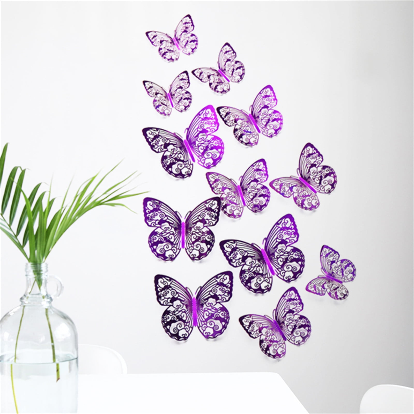 KIHOUT Clearance 12PCS Metal Texture Hollow Wall Sticker - Walmart.com