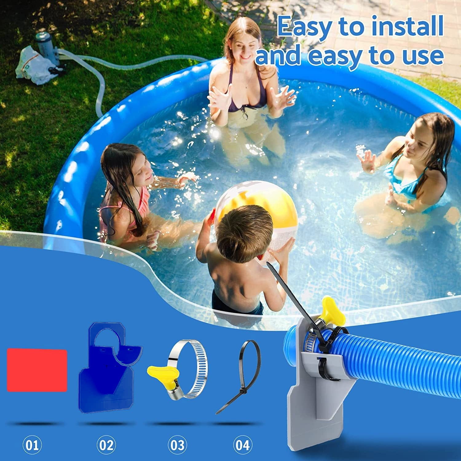 KIHOUT 2PCS Swimming Pool Pipe Holders,Above Ground Pool Accessories ...