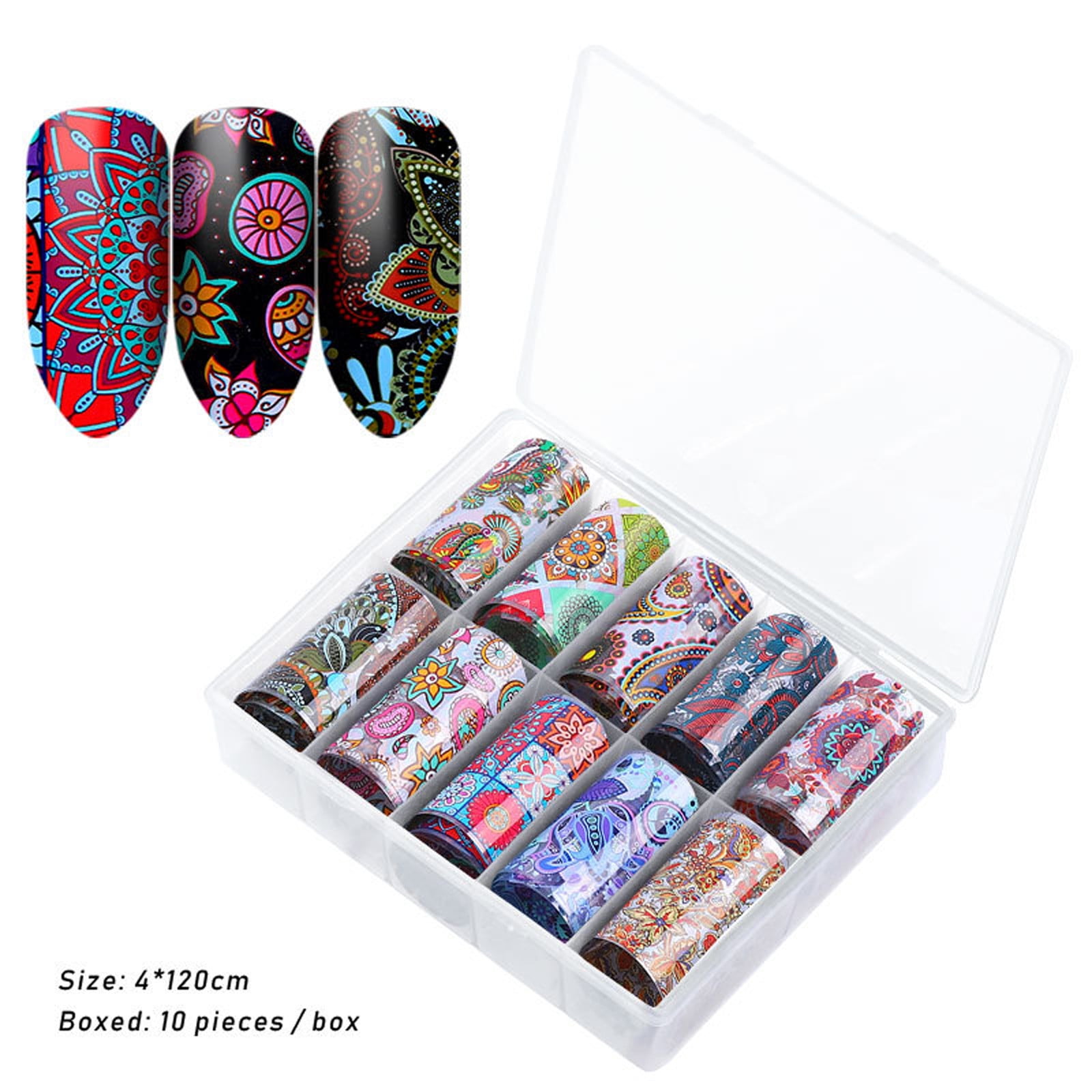 KIHOUT Clearance Nail Art Foil Transfer Sticker Bohemian Nail Foil ...