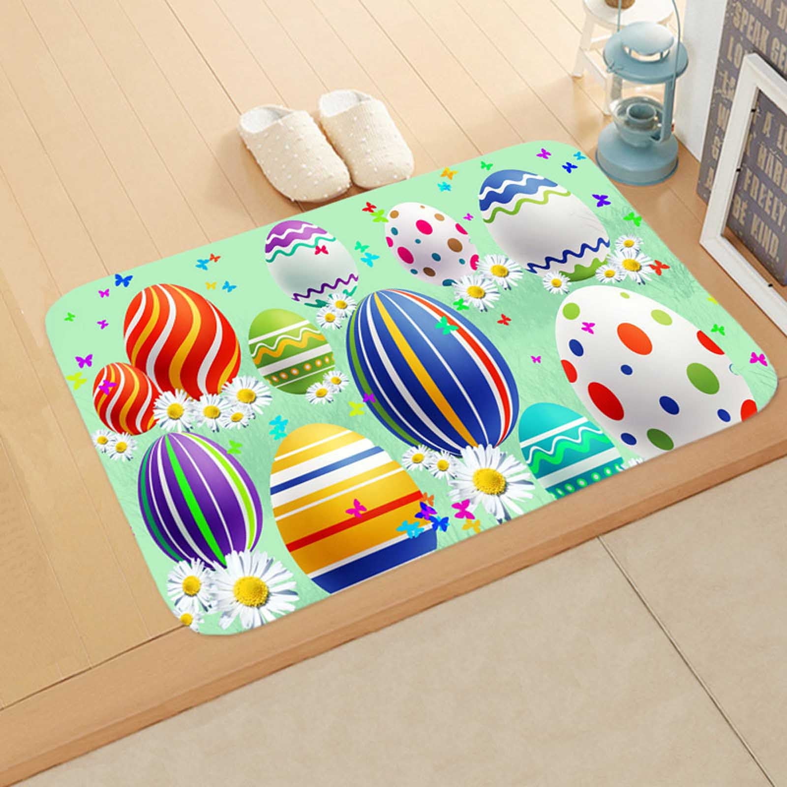 KIHOUT New Easter Door Mat, Happy Easter Welcome Mats Outdoor for Front ...