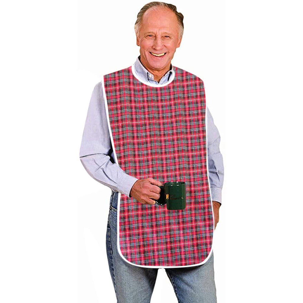 KIHOUT Clearance PVC Oversized Waterproof Adult Meal Bibs Dining Bibs ...