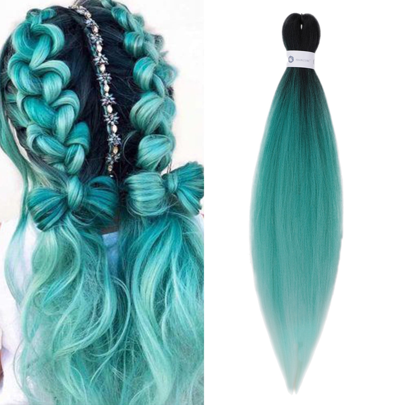 KIHOUT Colored Braiding Hair Pre Stretched Kanekalon Braids Hair ...