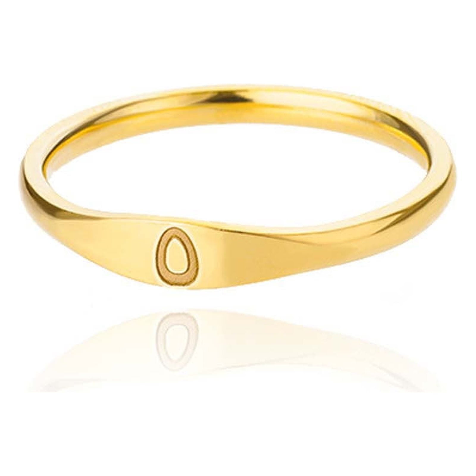 KIHOUT Deals 26 Letter Plain Ring, Initial Ring, Wearing Your Or Your ...