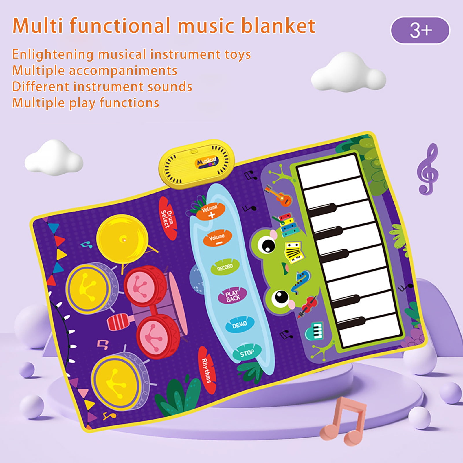 KIHOUT Deals Children's Foot Dance Mat Jazz Drum Baby Early Education ...