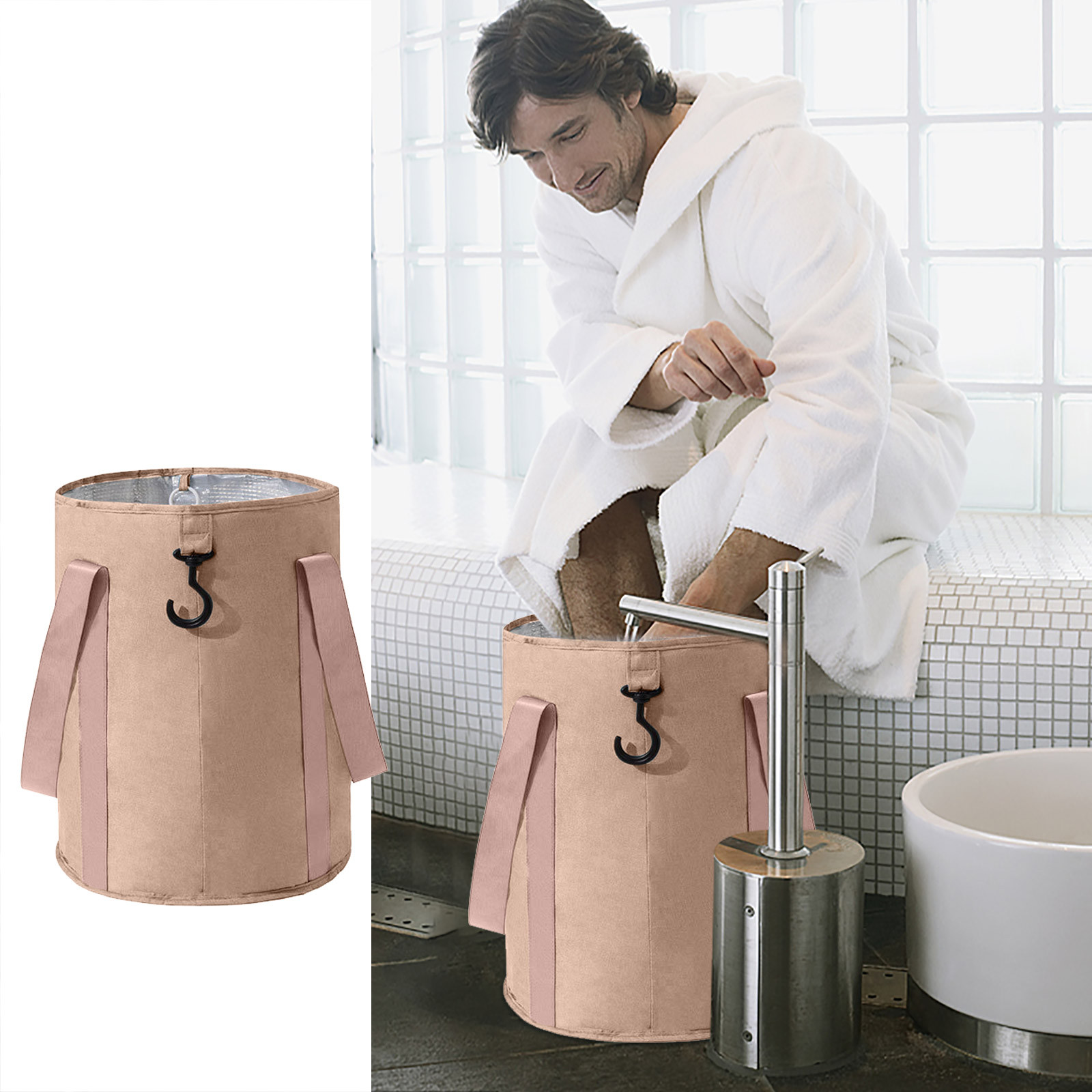 KIHOUT Deals Foldable Water Basin Foot Soaking Bucket Foot Soaking Bag ...