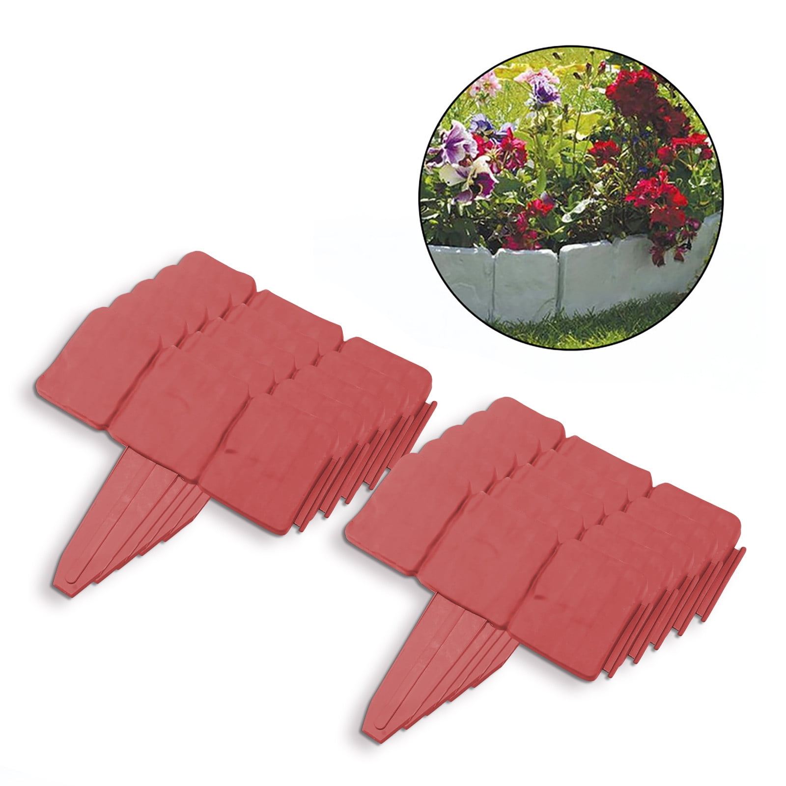 Kihout Deals Garden Landscape Edging Borders No Dig 10 Pcs Lawn Edging