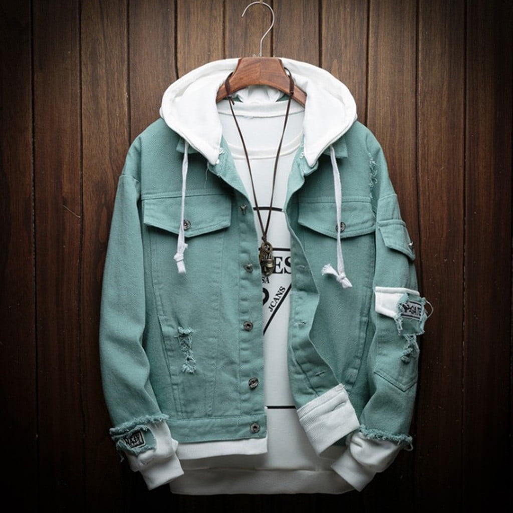 KIHOUT Deals Men's New Style Cowboy Jacket And Comfortable Jean Jacket ...