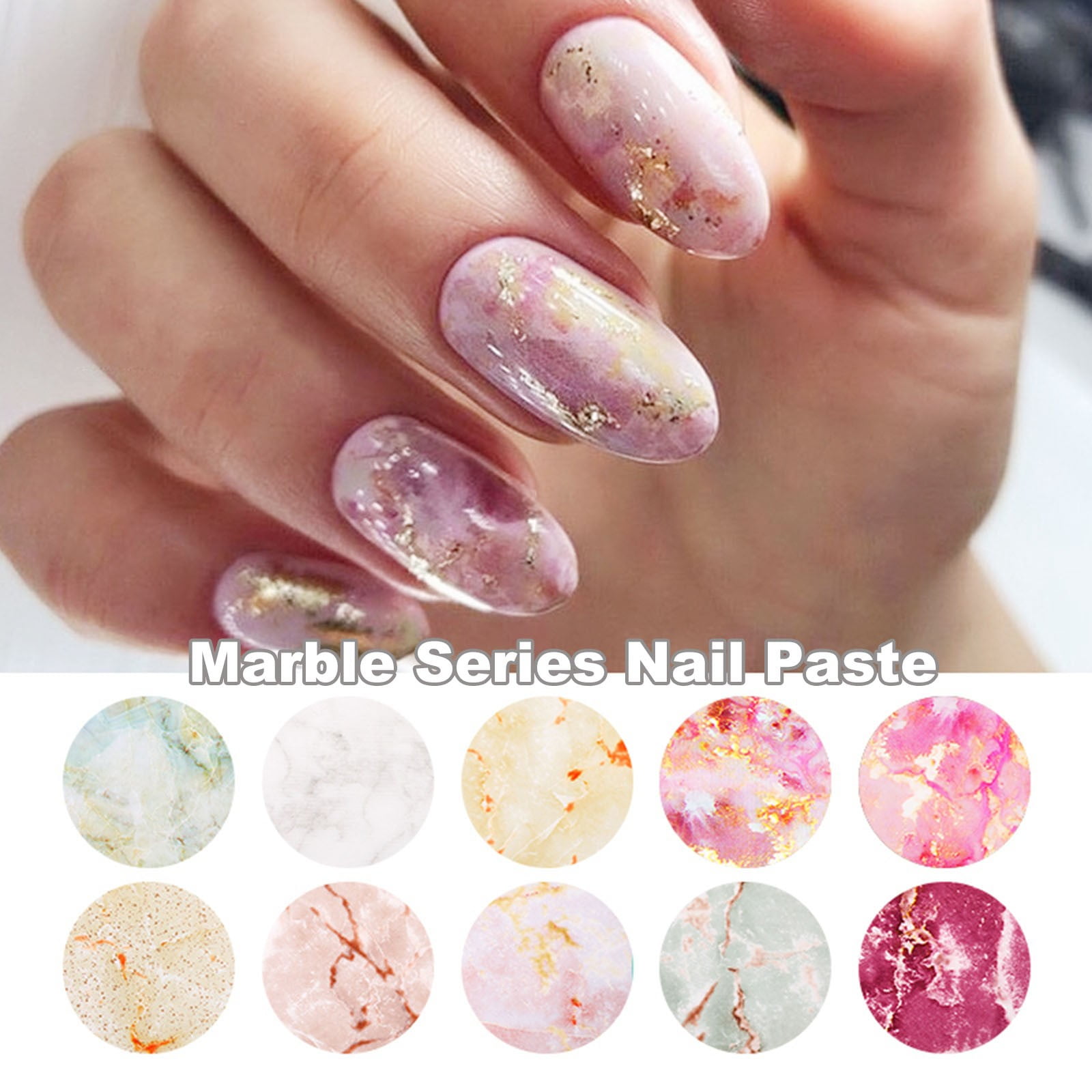 KIHOUT Deals Nail Blue Foils Paper Nail Art Transfer Sticker Slide Nail ...