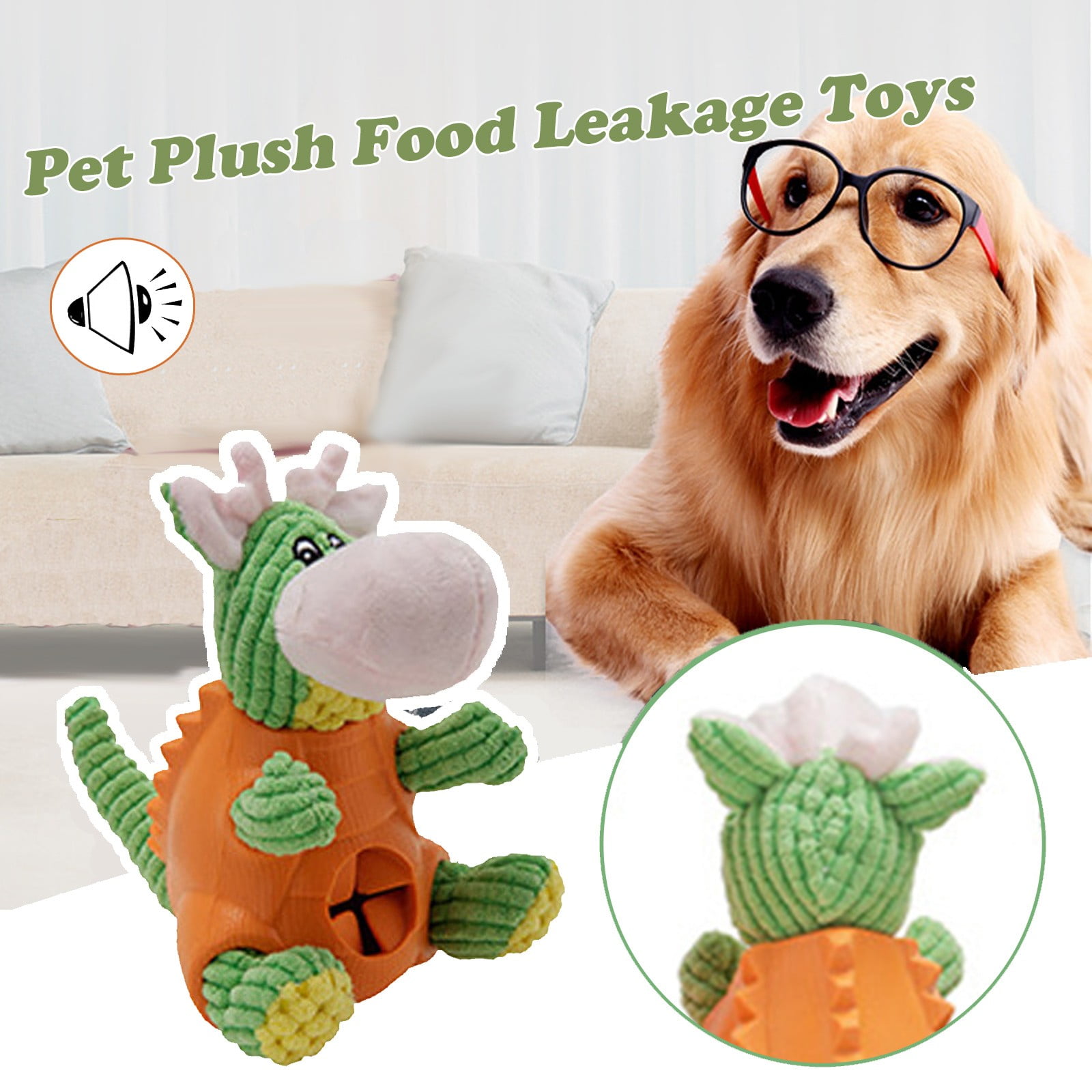KIHOUT Deals Plush Food-leaking And Choking-proof Toy Pet Boring And ...