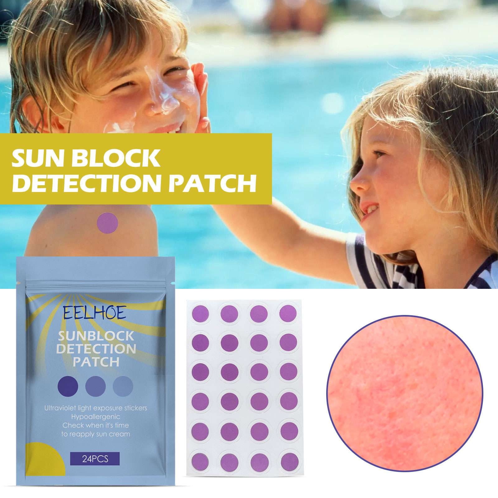 KIHOUT Deals Sun Block Detection Patch，UV Sunscreen Patch - Walmart.com