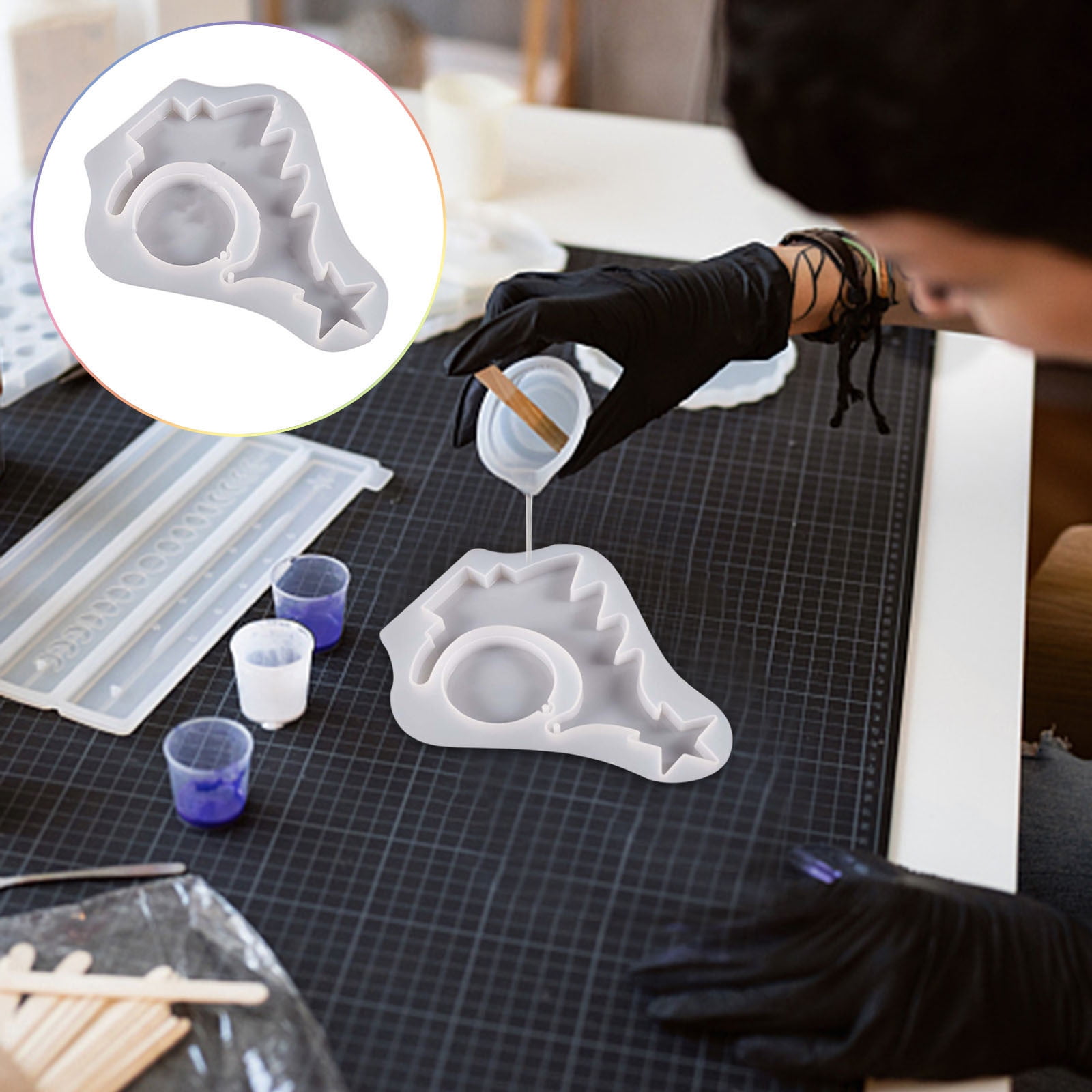 KIHOUT Discount Crystal Drop Glue Resin Christmas Tree Frame Silicone ...