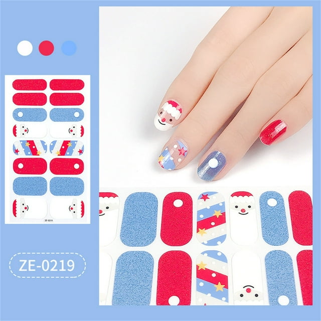Kihout Flash Sales 16strips Nail Polish Sticker Nail Strips Nail Polish Art Sticker Wraps