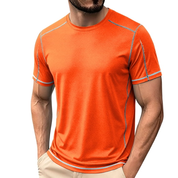 KIHOUT Men's Quick Dry Athletic T-Shirt, Breathable Mesh Short Sleeve ...
