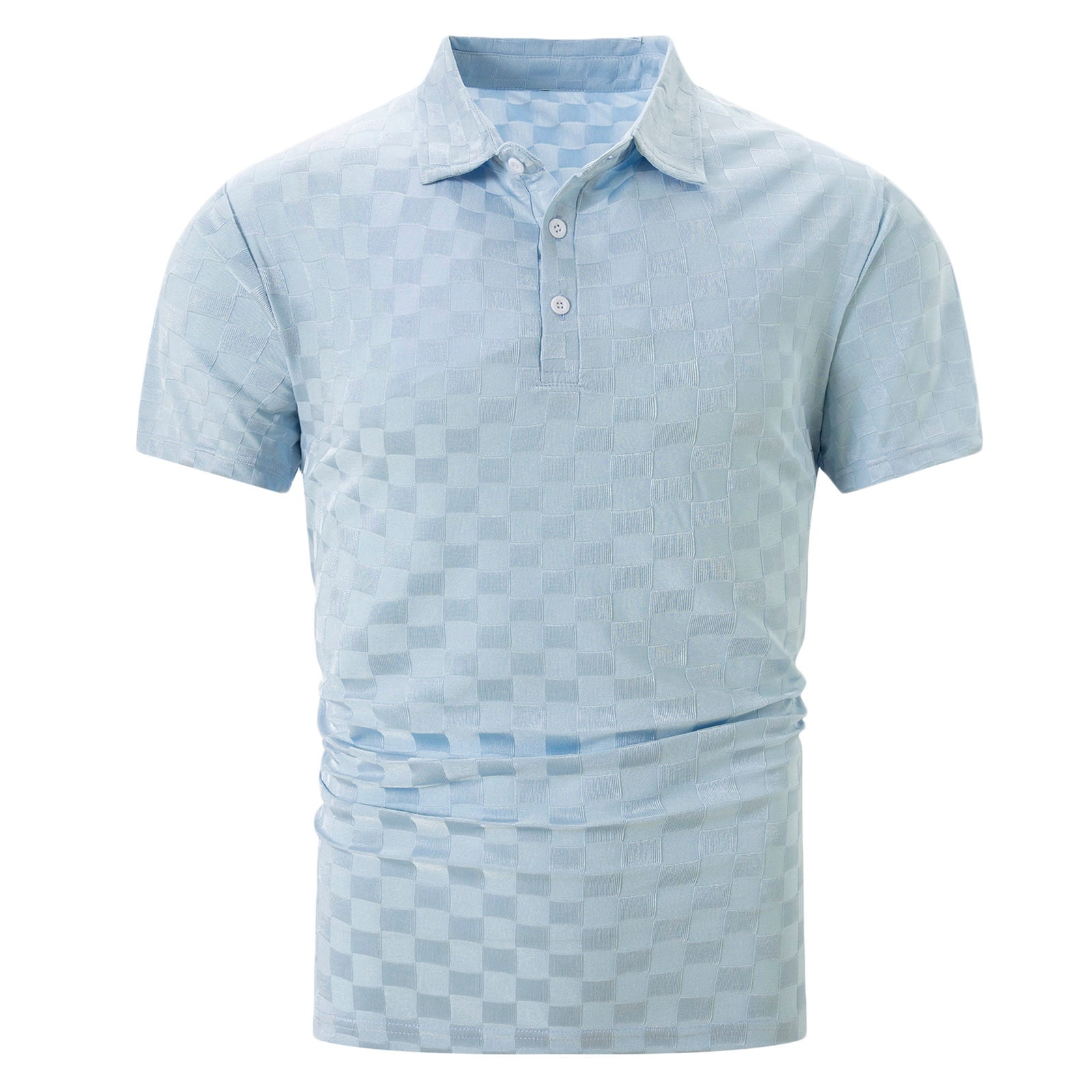 KIHOUT Mens Henley Shirts Short Sleeve Half Button T Shirt Fashion Casual Basic Plain Plaid ...