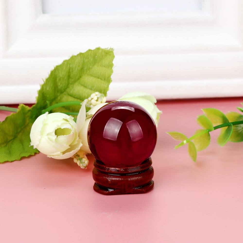KIHOUT New Deals Quartz Ball Divination Sphere with Wood Stand ...