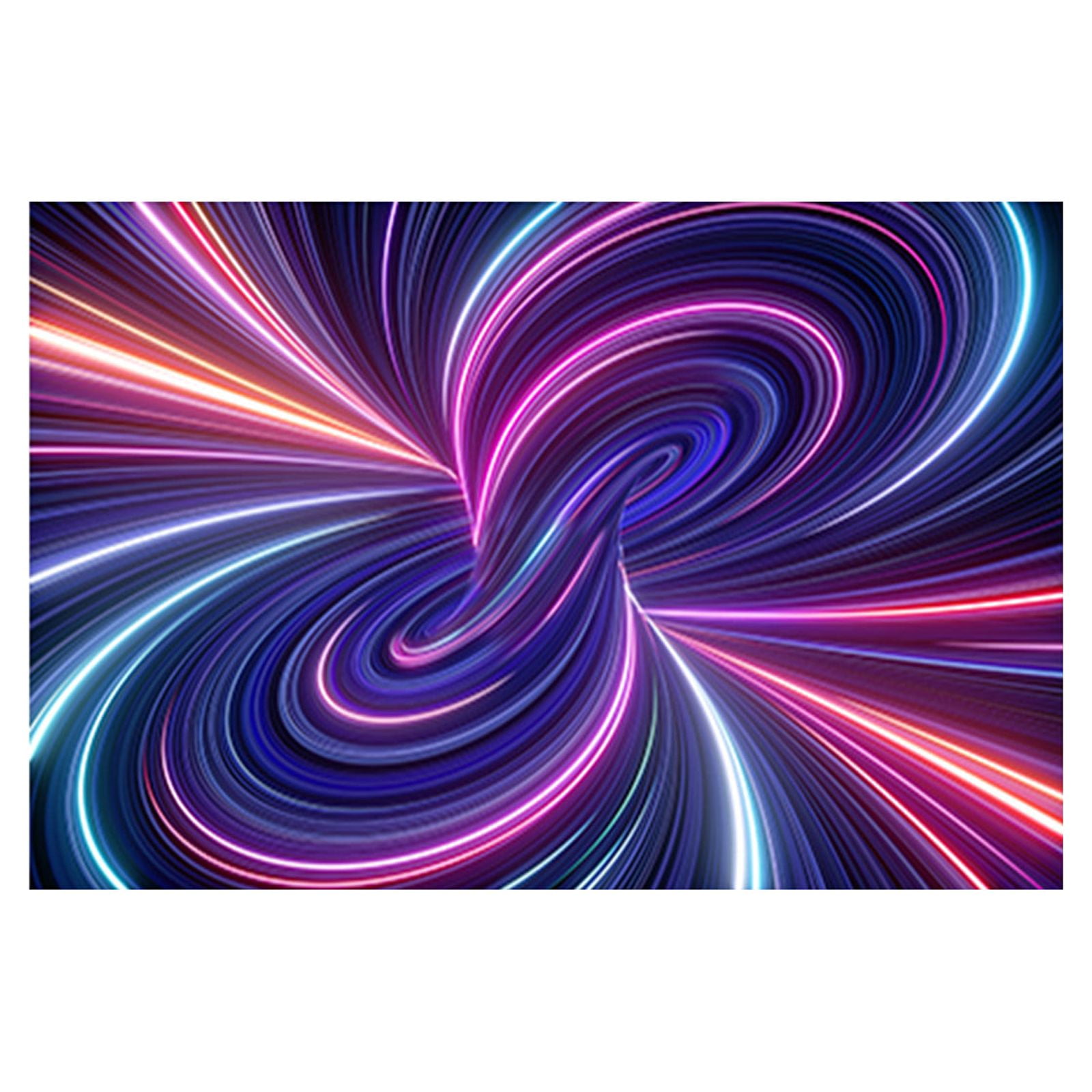 KIHOUT Optical Illusion Area Rug , Large UV Reactive 3D Vortex Non-Slip ...