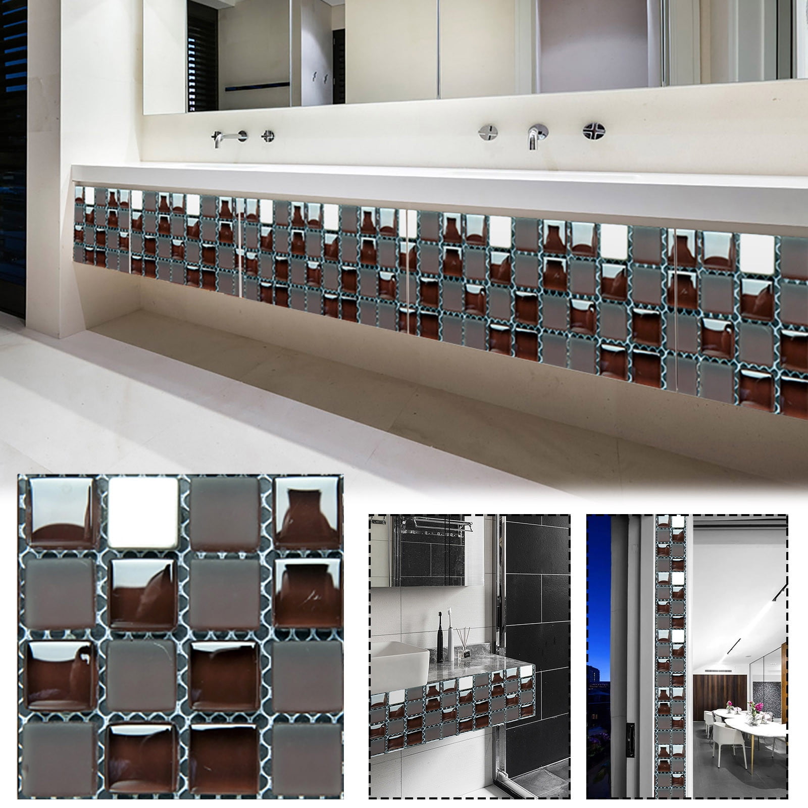 KIHOUT Promotion Tile Decoration DIY Wall And Floor Stickers (10pc ...