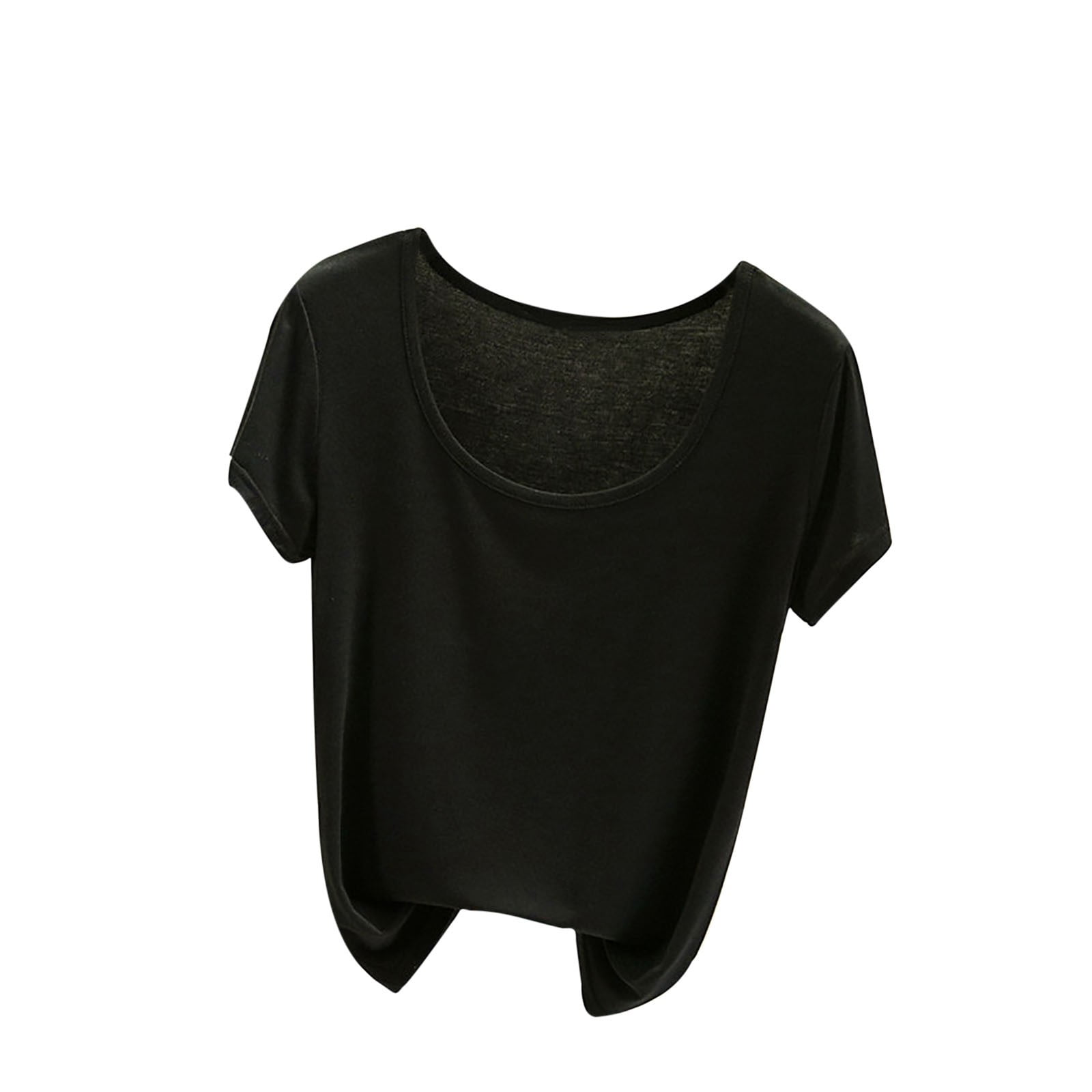 Kihout Summer Tops For Women 2024 Womens Oversized Summer Solid Color