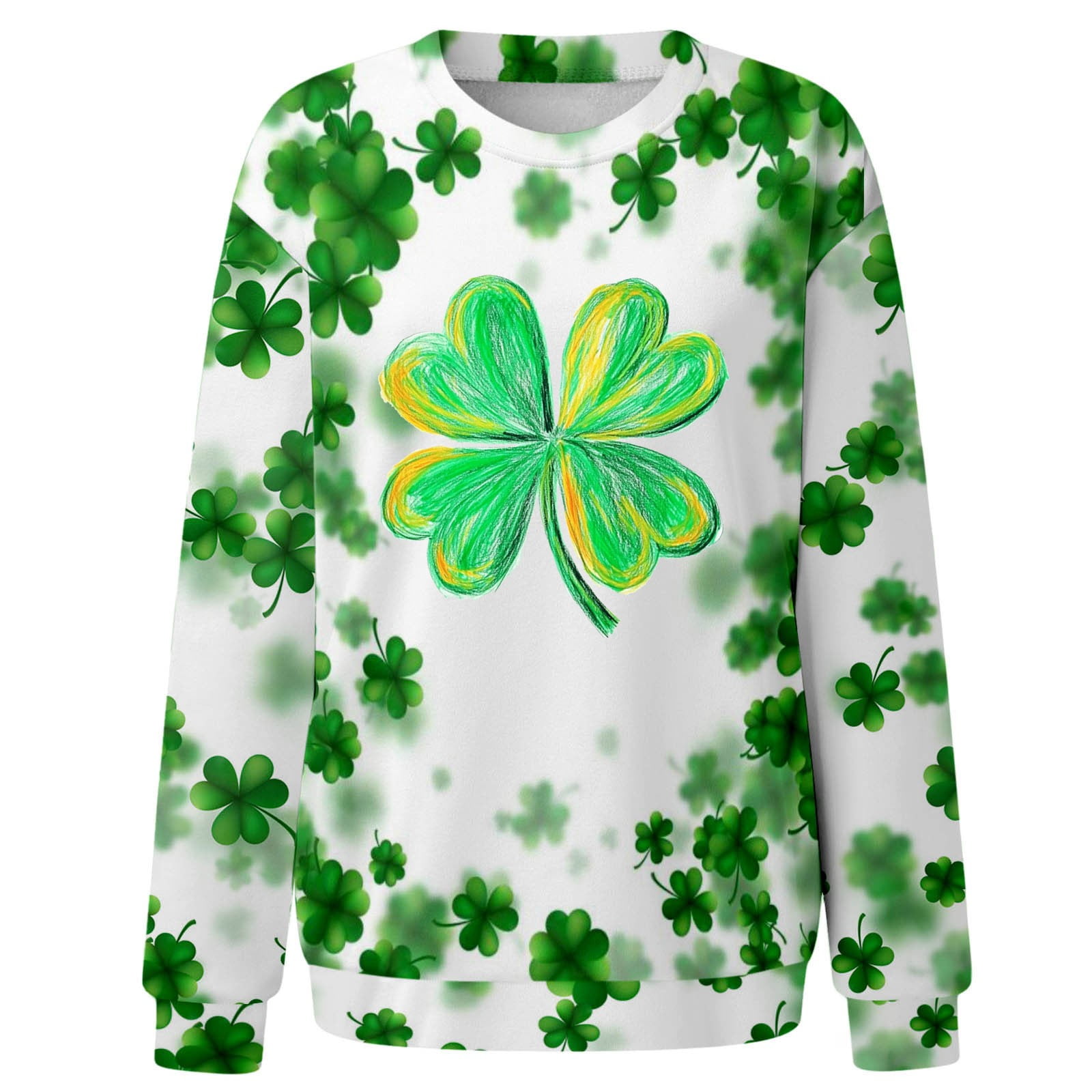 KIHOUT Women's St. Patrick's Day Round Neck Long Sleeve Sweatshirt ...