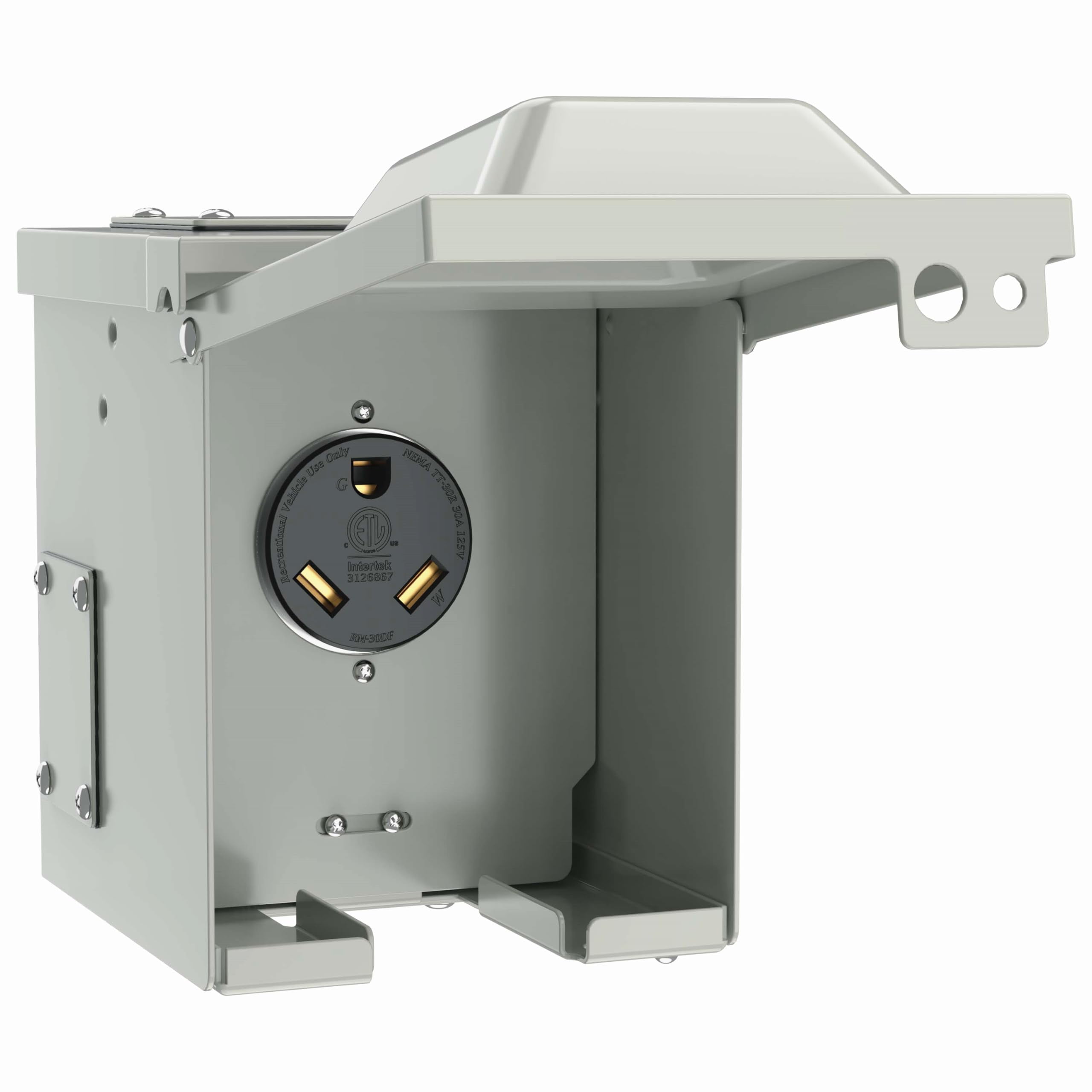 KIKIRV 30 Amp RV Power Outlet Box, NEMA TT-30R 125V RV Outdoor Electrical Receptacle Panel ...