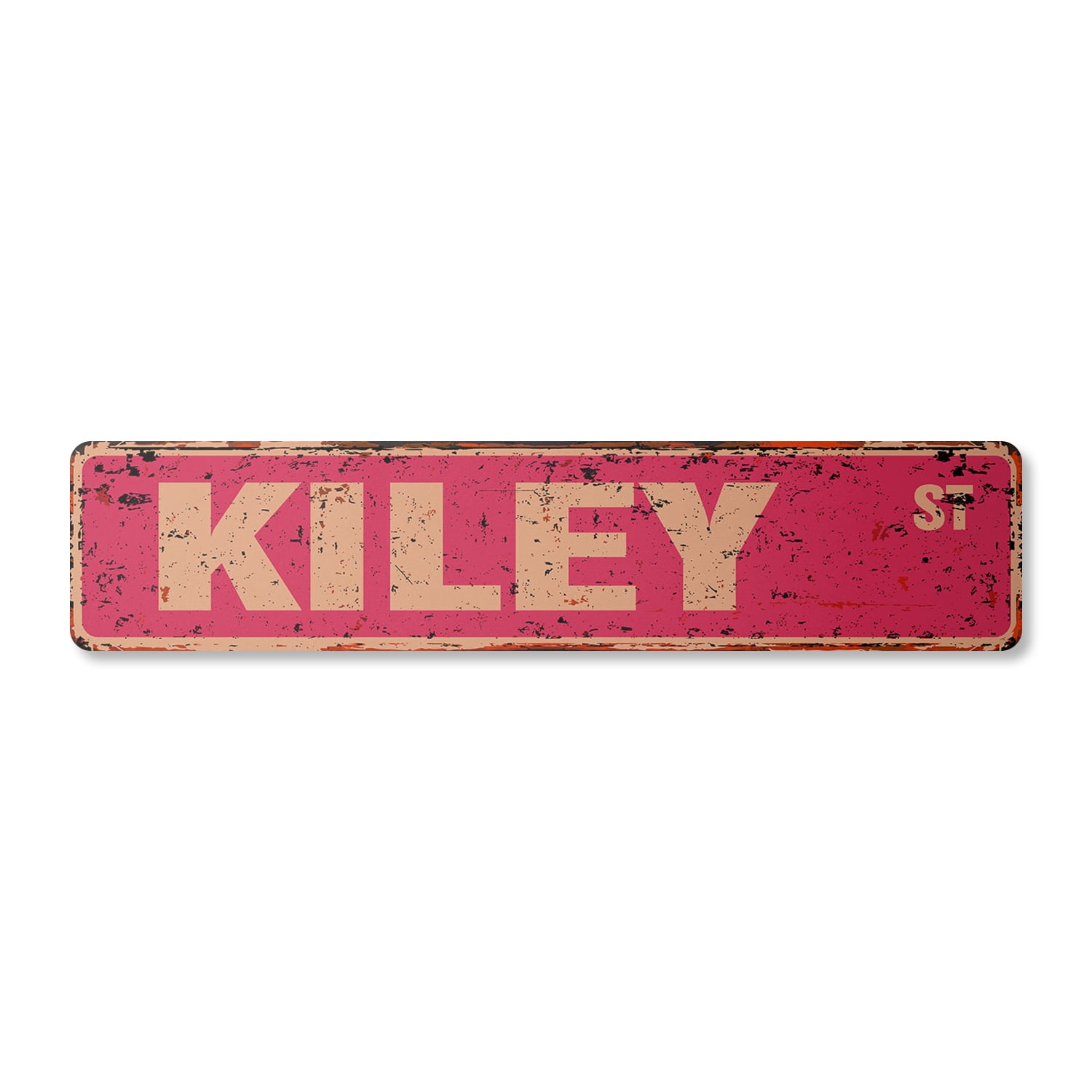 KILEY Vintage Plastic Street Sign Childrens Name Room Sign | Indoor ...