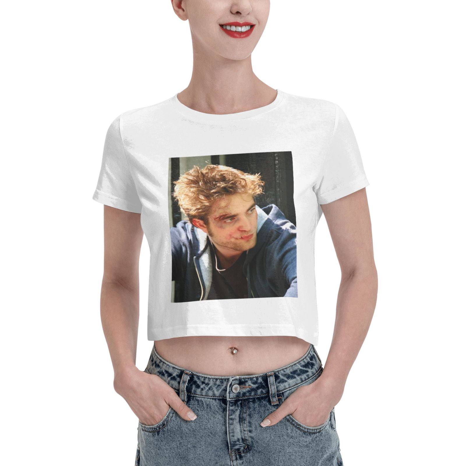 KILORT Robert Pattinso Leak Navel T-shirt - Walmart.com