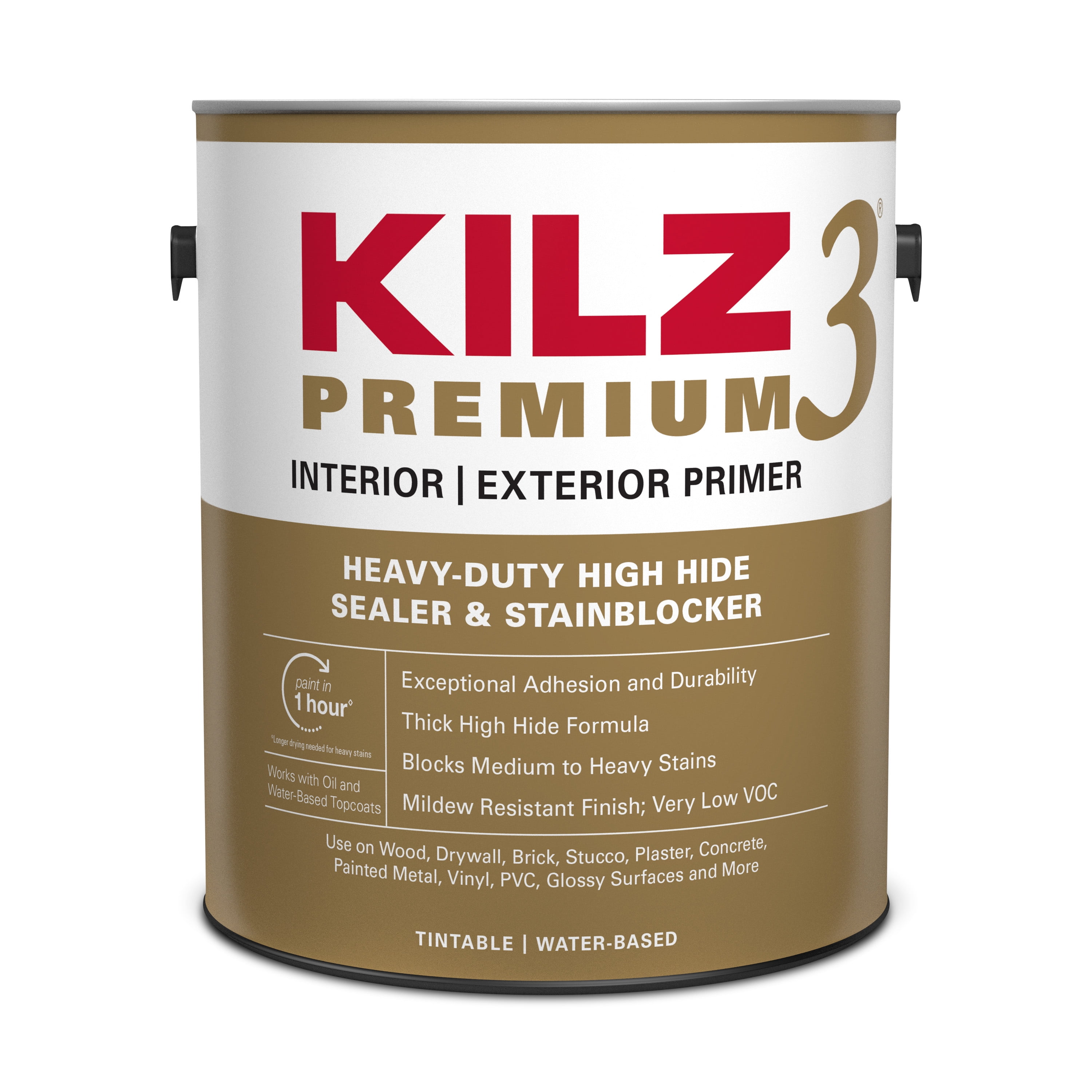 KILZ 3 Premium Multi-purpose Interior/Exterior Wall and Ceiling Primer ...