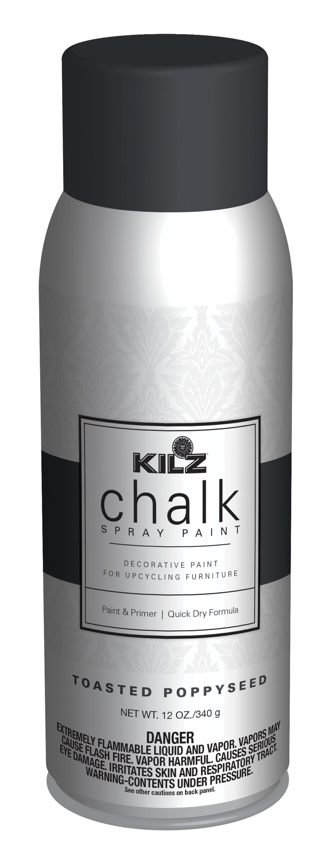 KILZ Chalk Spray Paint, Interior, Ultra Flat, Toasted Poppyseed, 12 ...