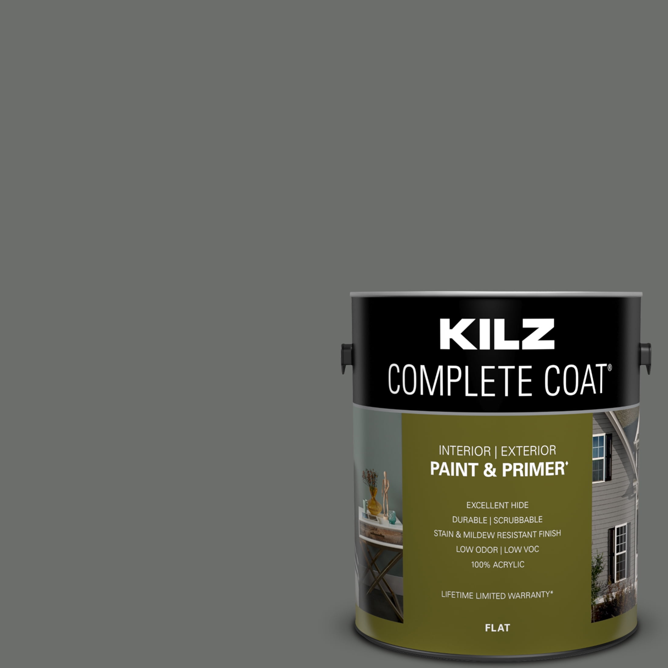 KILZ Complete Coat Paint & Primer, Interior/Exterior, Flat, Old Key, 1 ...