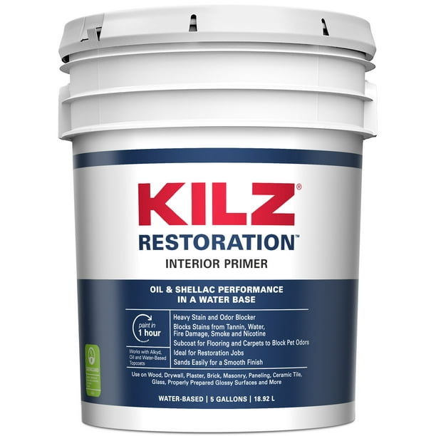 KILZ Restoration Sealer & Stain and Odor Blocking White Primer ...