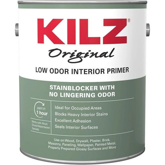 KILZ Original Low Odor Interior Primer, Premium Oil-Based Household ...