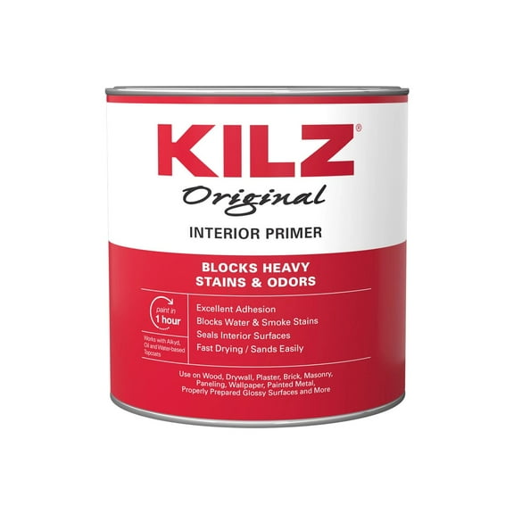 KILZ Original Oil-Based Primer, Interior and Exterior, 1 Quart, Fast ...