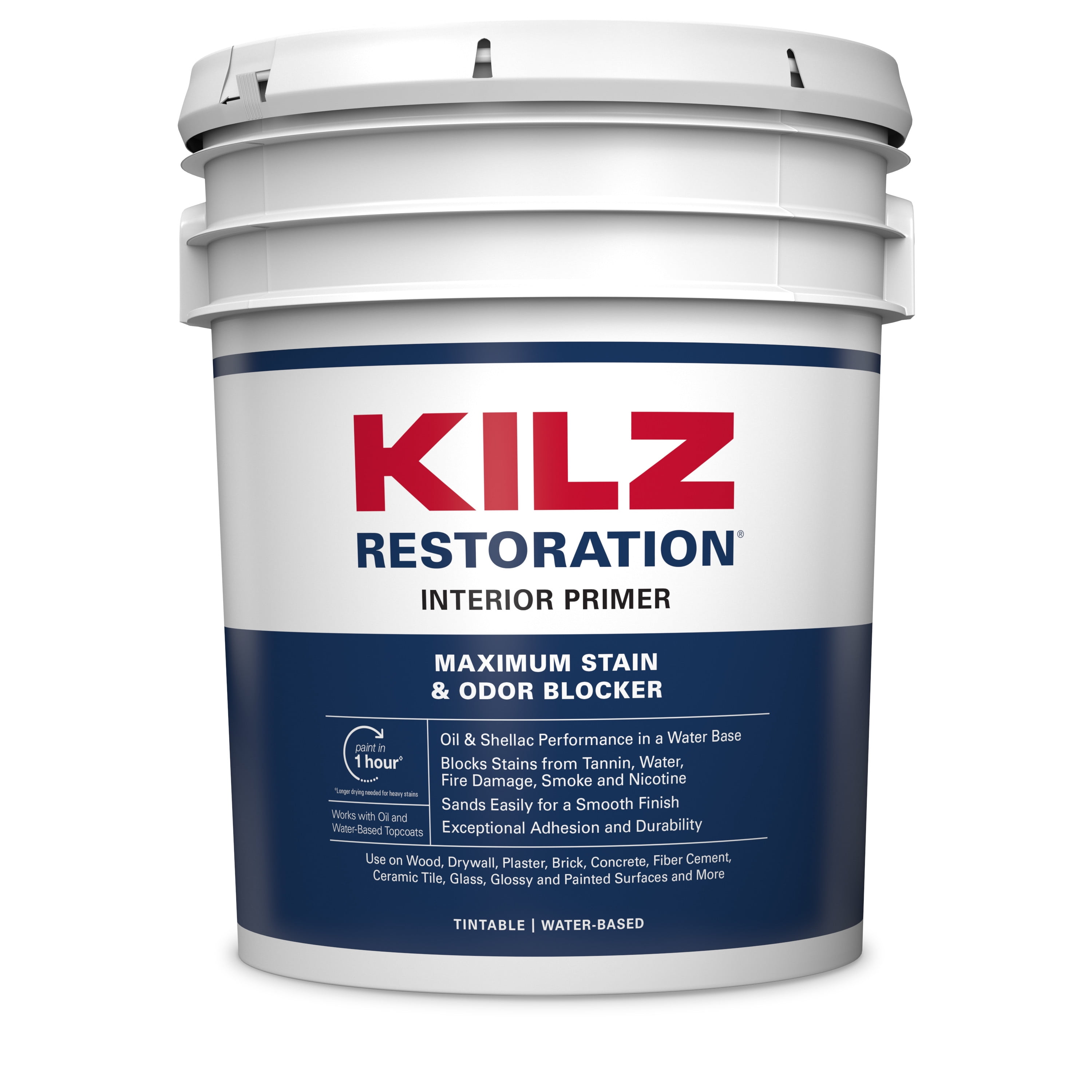 KILZ Restoration Interior Water-Based Maximum Stain & Odor Blocking ...
