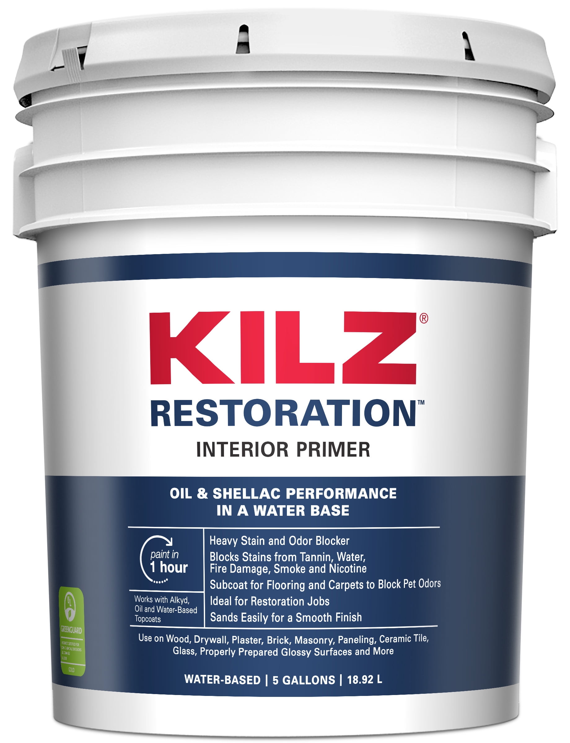 KILZ Restoration Sealer & Stain and Odor Blocking White Primer ...