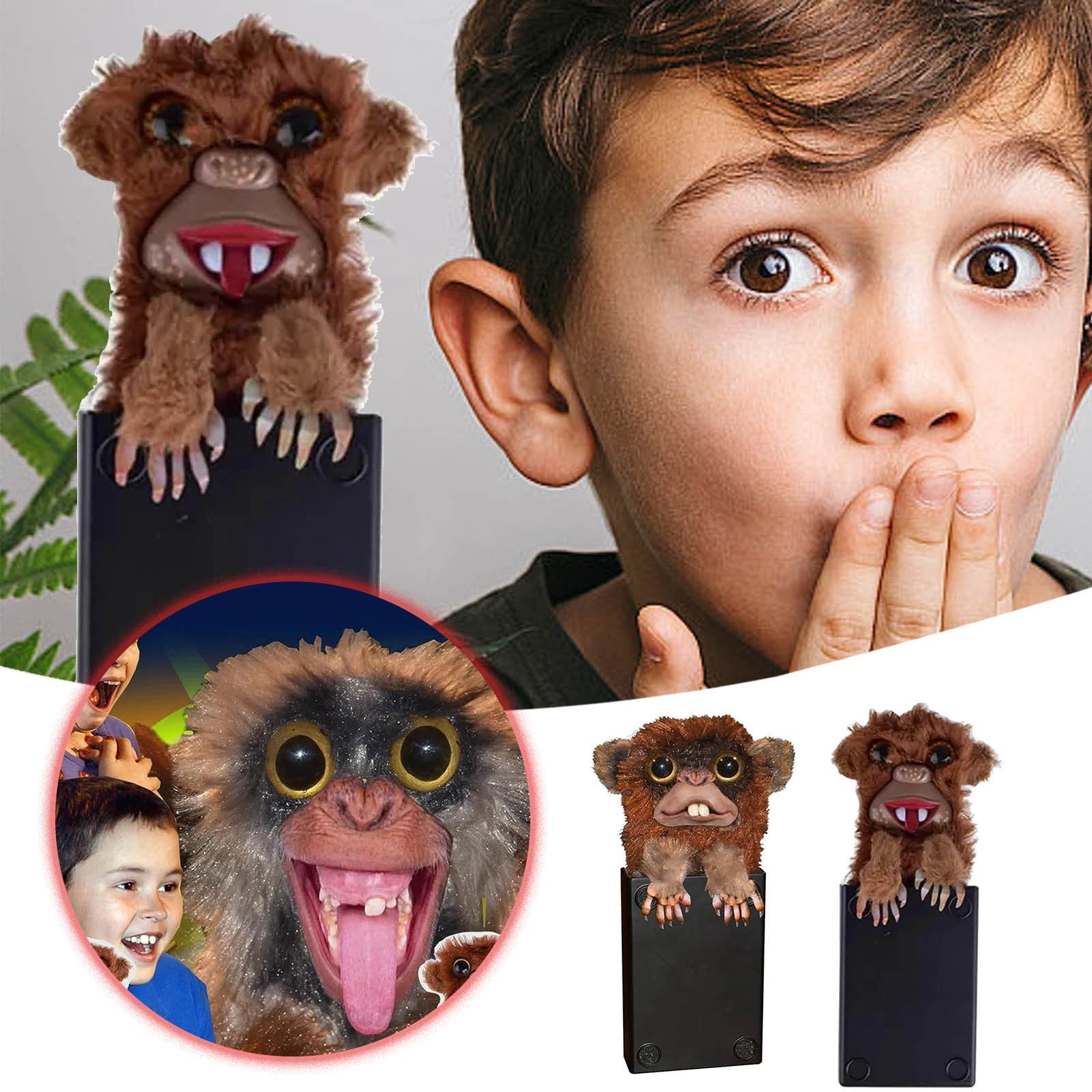 KIMAN Learning Toys Surprise Prank Monkey Toy Realistic Monkey Prank ...