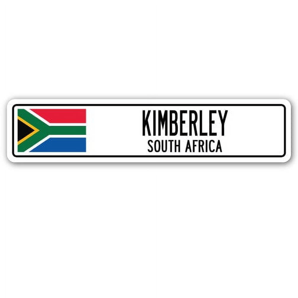 KIMBERLEY SOUTH AFRICA Street Sign South African flag city country road ...