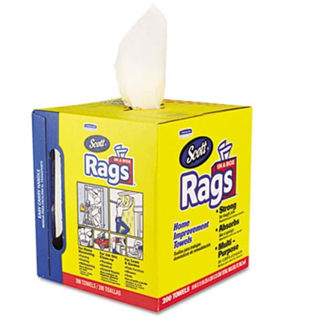 KIMBERLY-CLARK PROFESSIONAL* Rag Wipes in a Box- 10 x 13- White- 200 ...