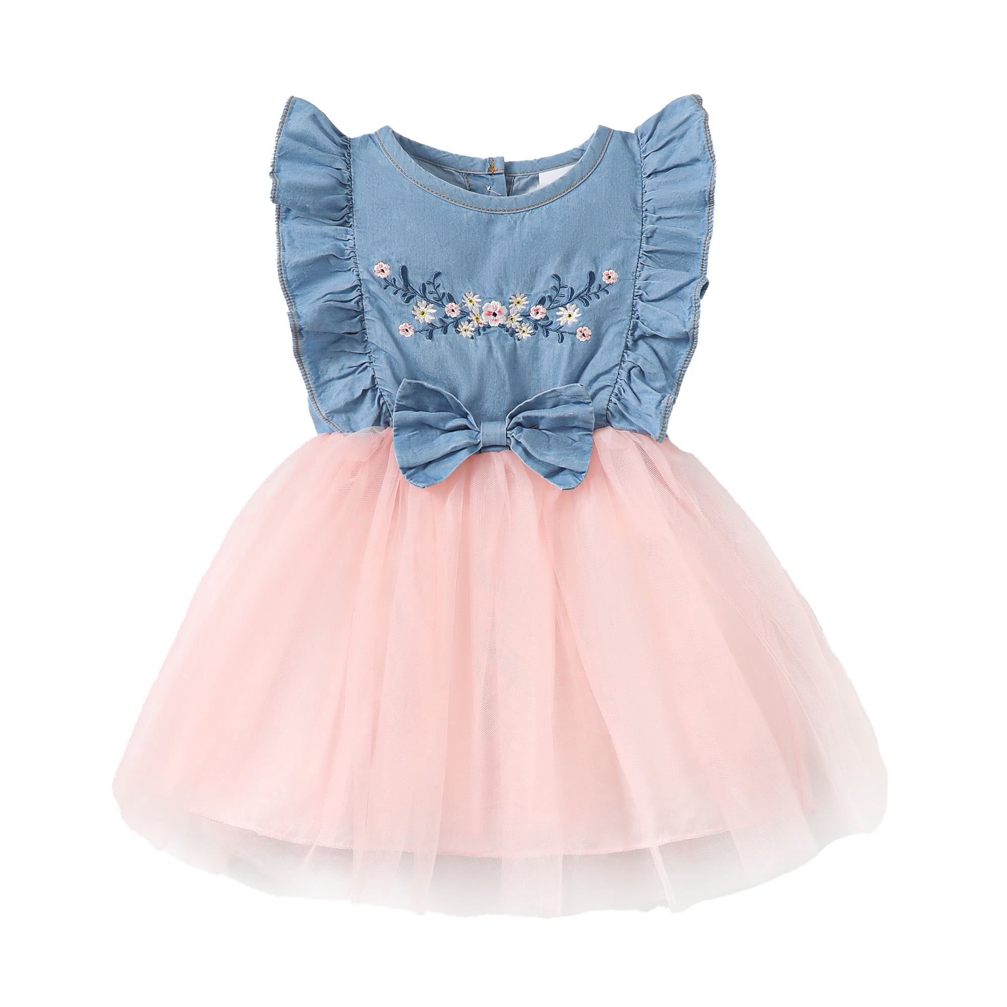 KIMI BEAR 2T Toddler Girls Dress 3T Summer Clothes Jean Tutu Skirts ...