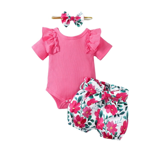 KIMI BEAR Baby Girls Outfits Preemie Newborn Baby Girl Spring Summer ...