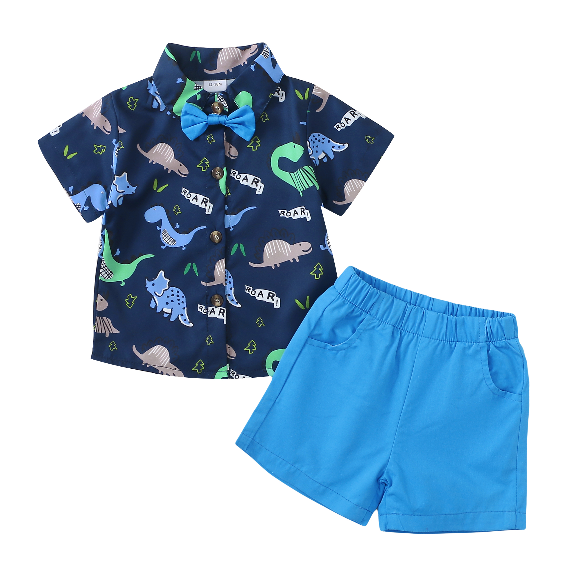 KIMI BEAR Infant Baby Boys Short Sets Summer Dinosaur Short Sleeves ...